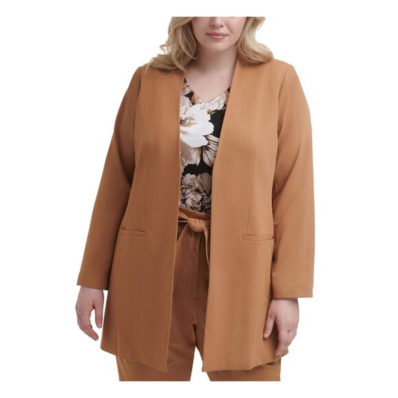 Calvin Klein | Jackets & Coats | Calvin Klein Womens Beige Open Front ...